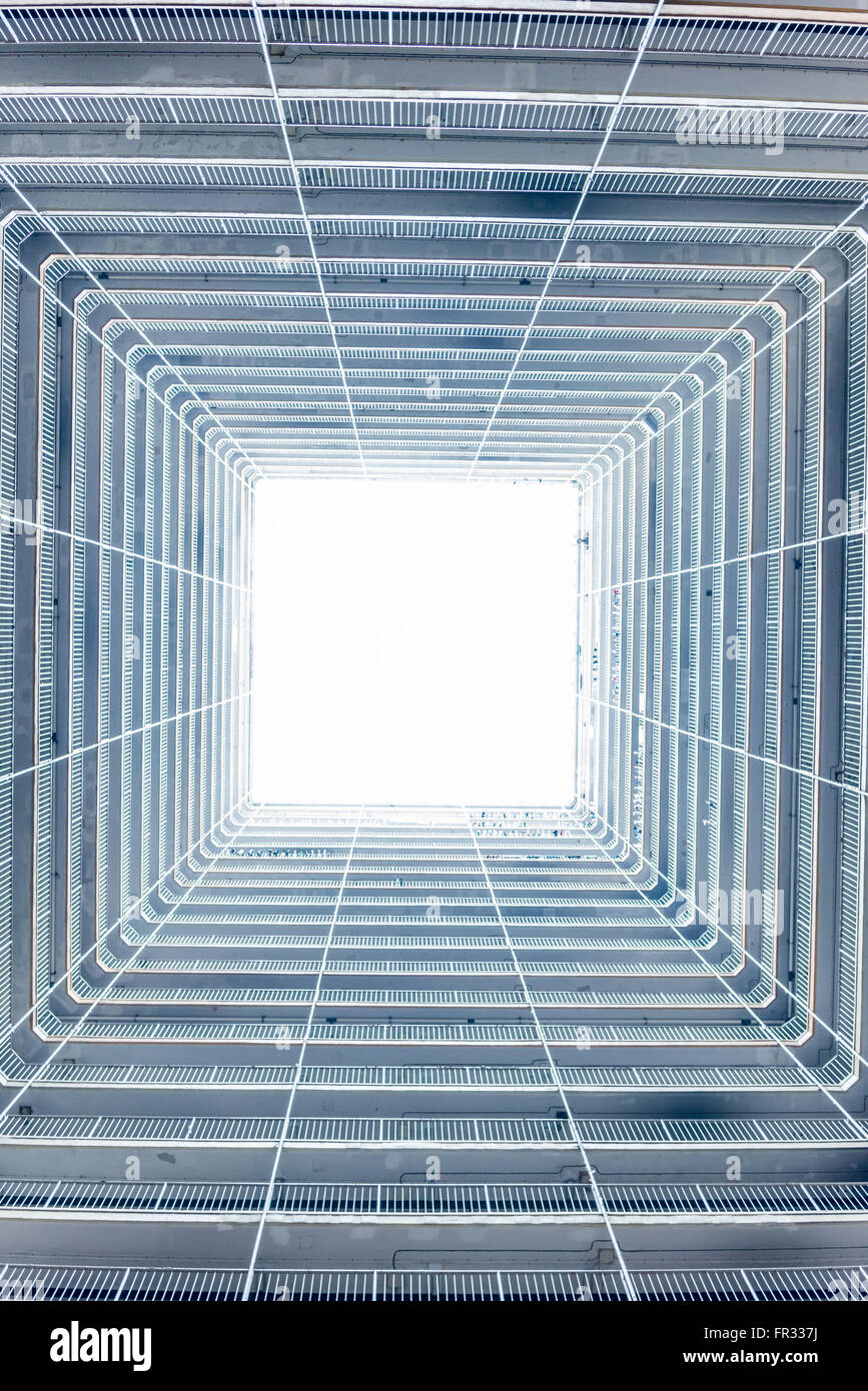 In a square building center look up Stock Photo - Alamy