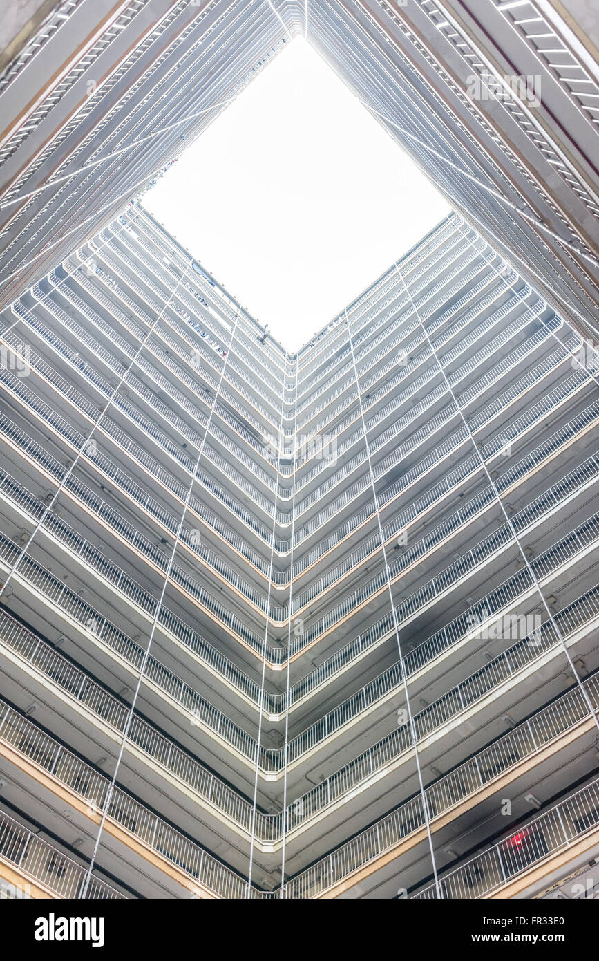 In a square building center look up Stock Photo - Alamy