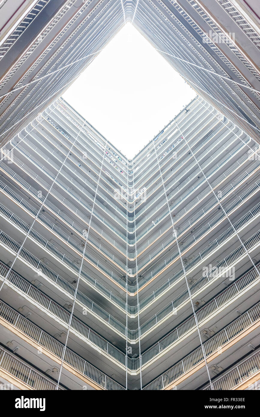 In a square building center look up Stock Photo - Alamy
