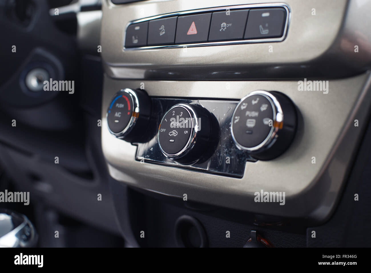 Controls ventilation and air conditioning system of the car interior ...