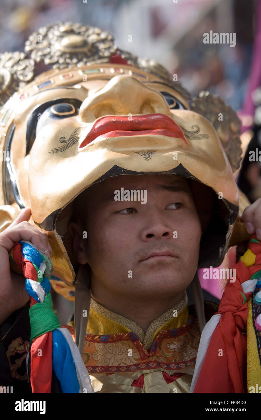 Tsam costumes depicting various Buddhist deities add to the riotous ...