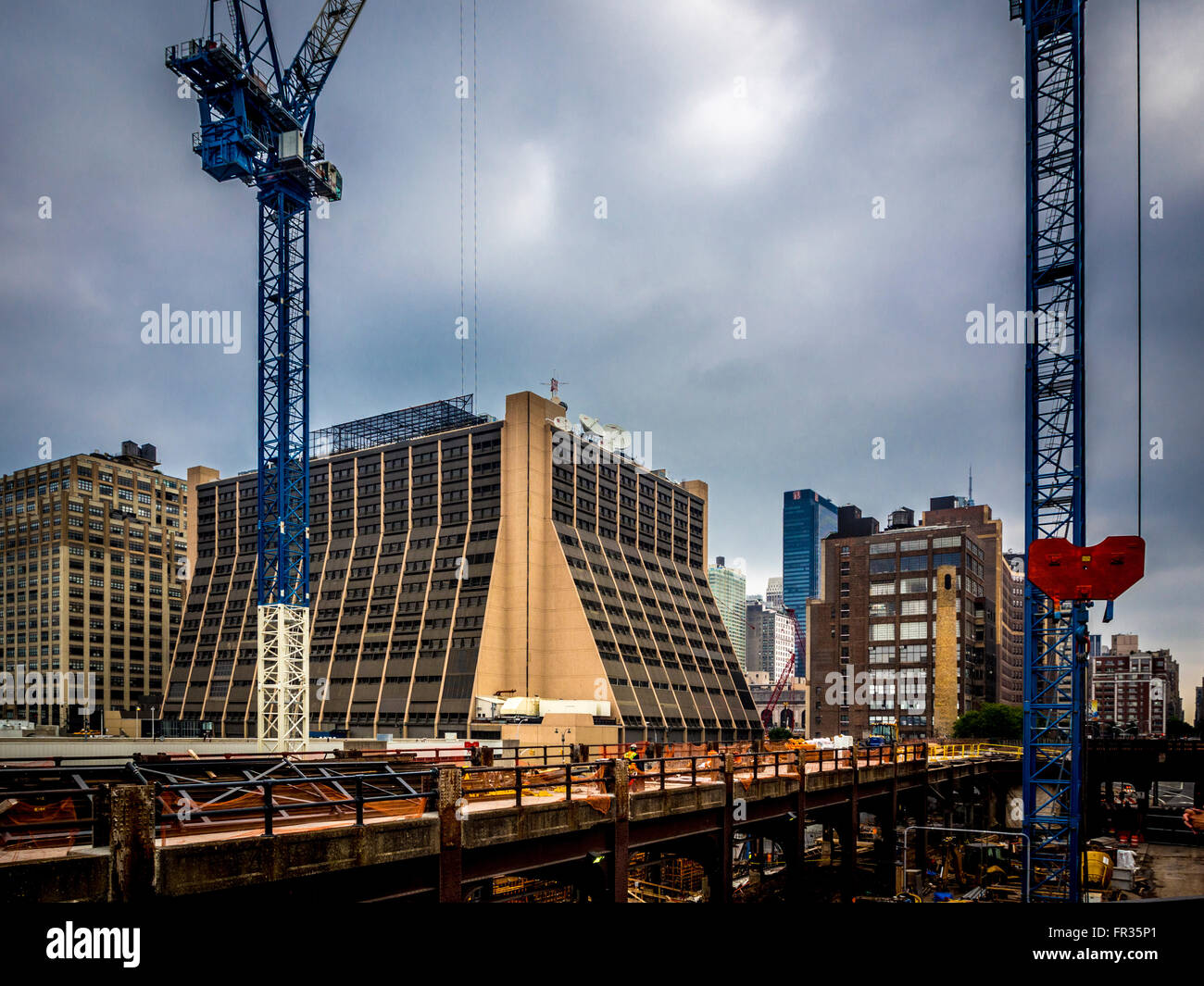 Construction site, New York City, USA Stock Photo - Alamy