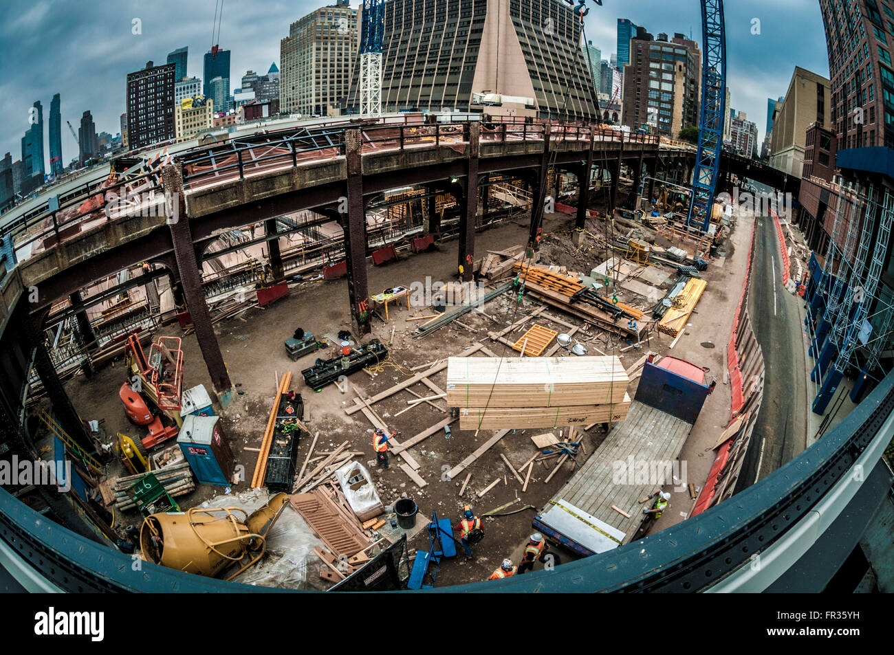 Construction site, New York City, USA Stock Photo - Alamy