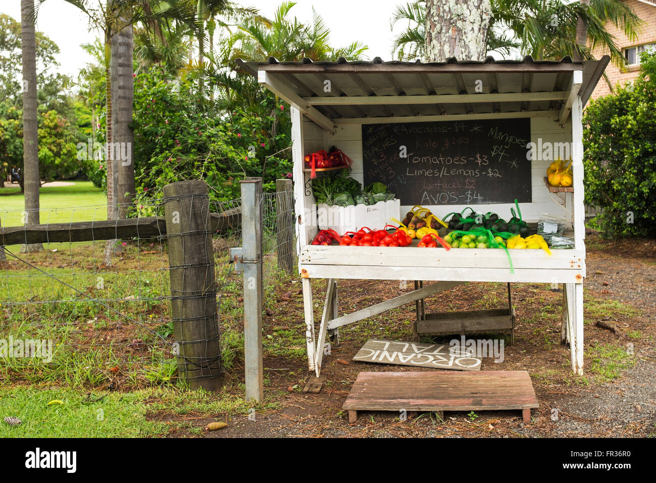 Roadside farmers' stalls close to Byron Bay, NSW, Australia Stock Photo ...