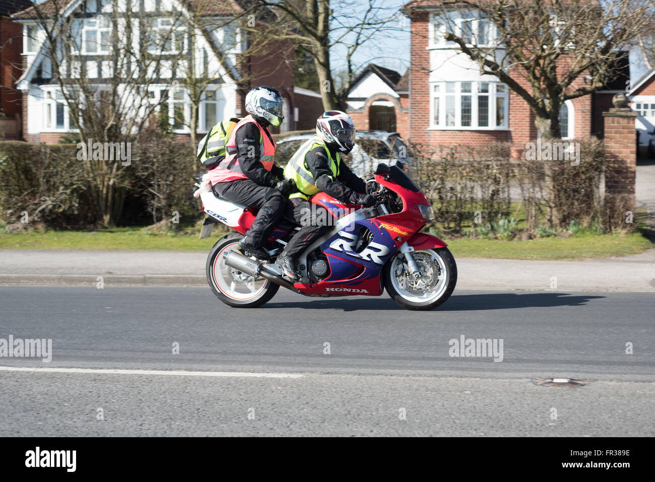 Motorcyclist In The UK Stock Photo - Alamy