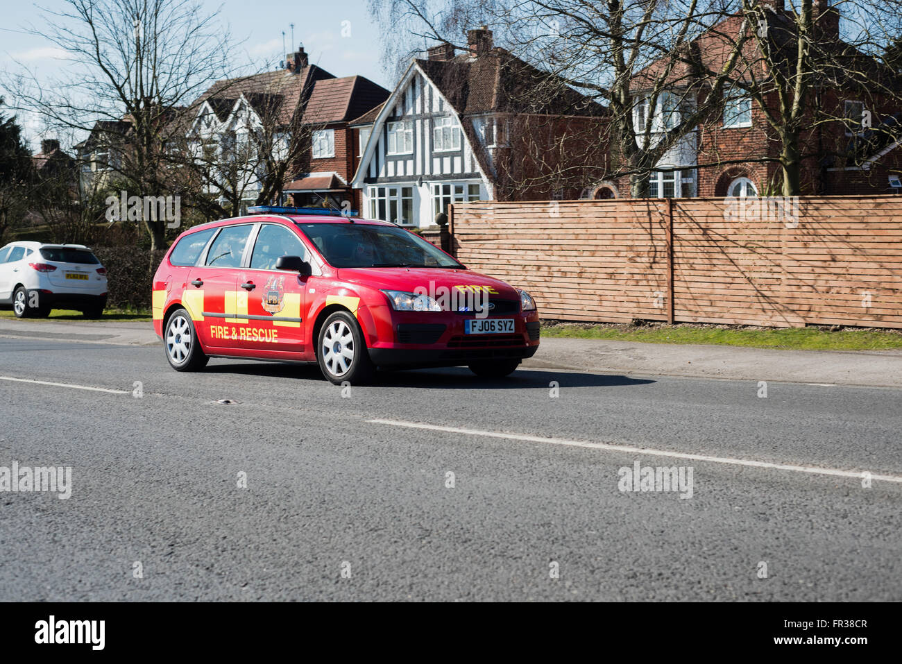 Fire Service Response Car Stock Photo - Alamy