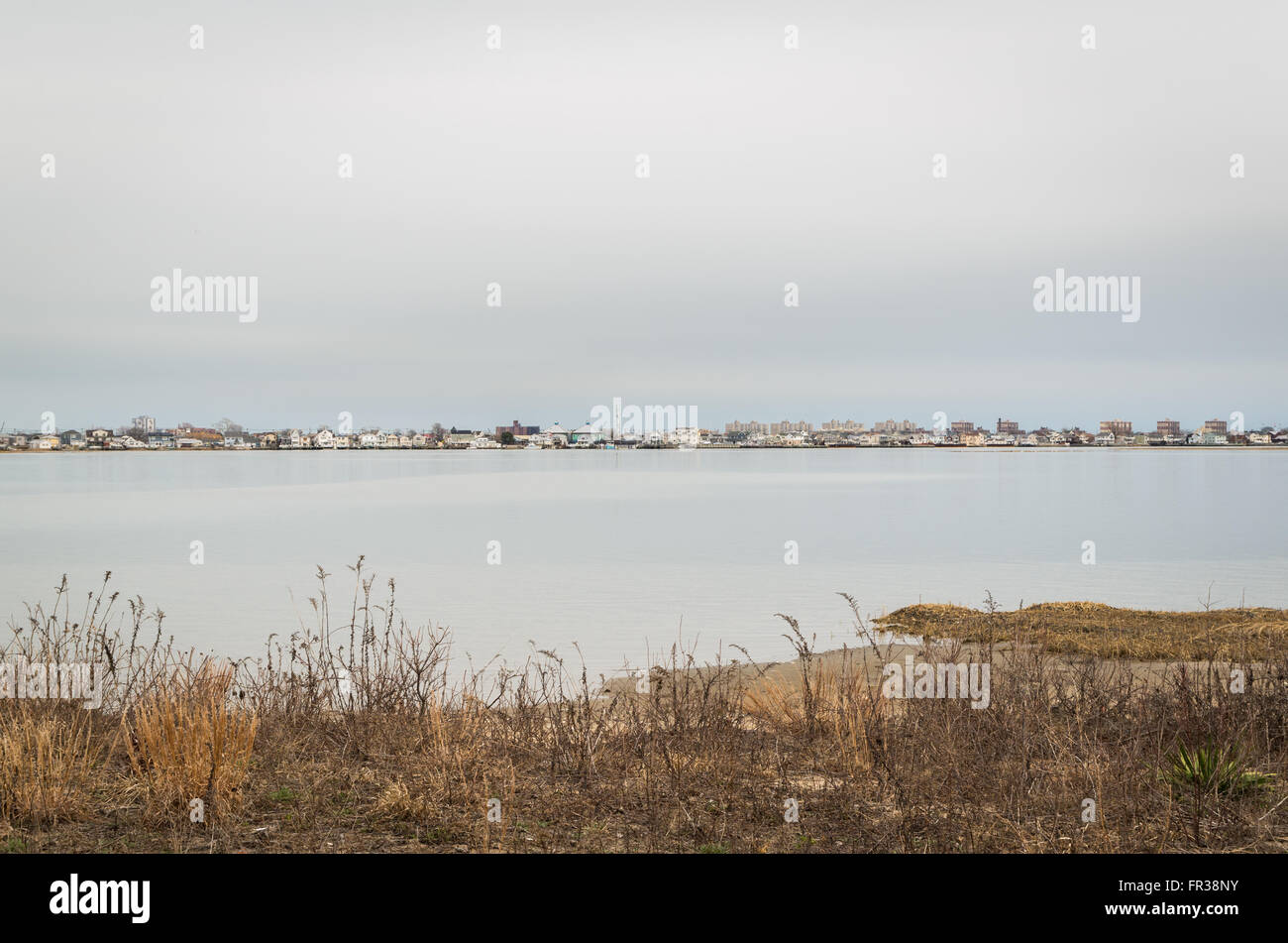 View across Jamaica Bay Wildlife Refuge towards Broad Channel, a ...