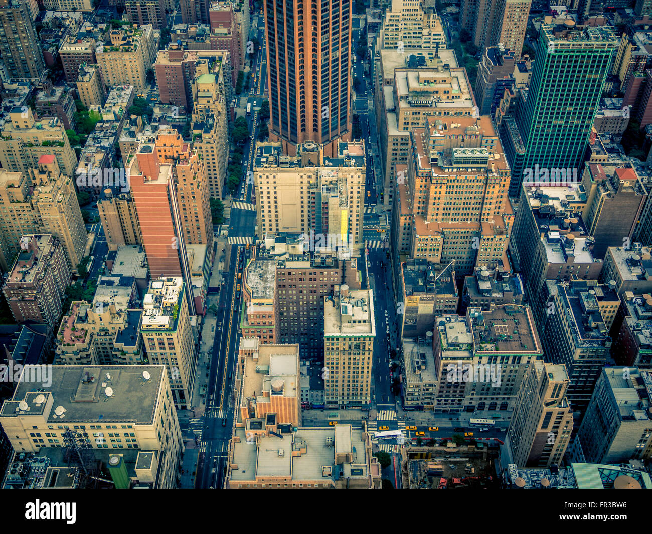 New York City aerial view from the Empire State building, USA Stock ...