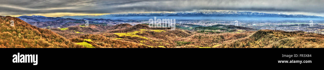 Meskheti Range of Lesser Caucasus mountains near Kutaisi Stock Photo ...