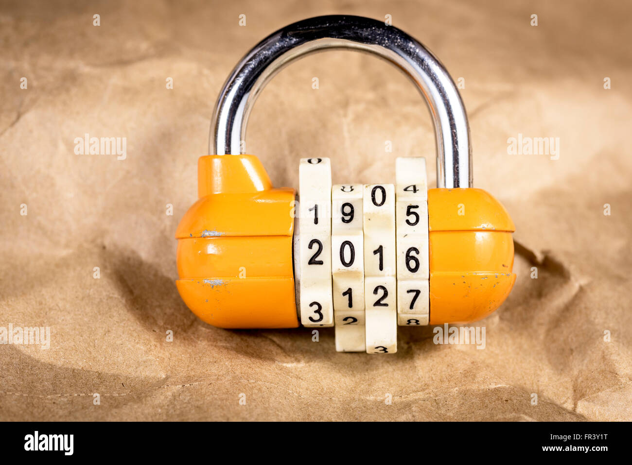 Unique padlock with the year 2016 as a combination Stock Photo - Alamy