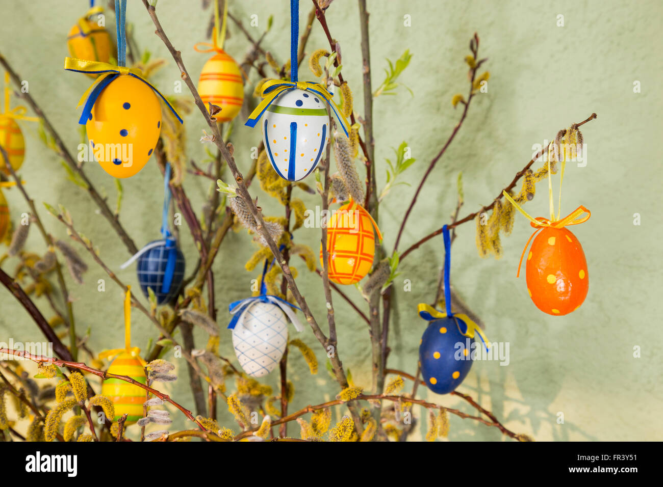 Osterbaum, easter tree, Eschen, Rheintal, Rhine-valley, Liechtenstein ...