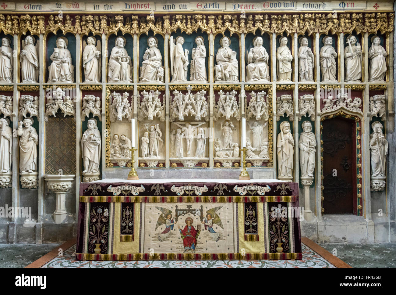 The Reredos (the 19th century) and Altar in the Chancel, Parish Church ...