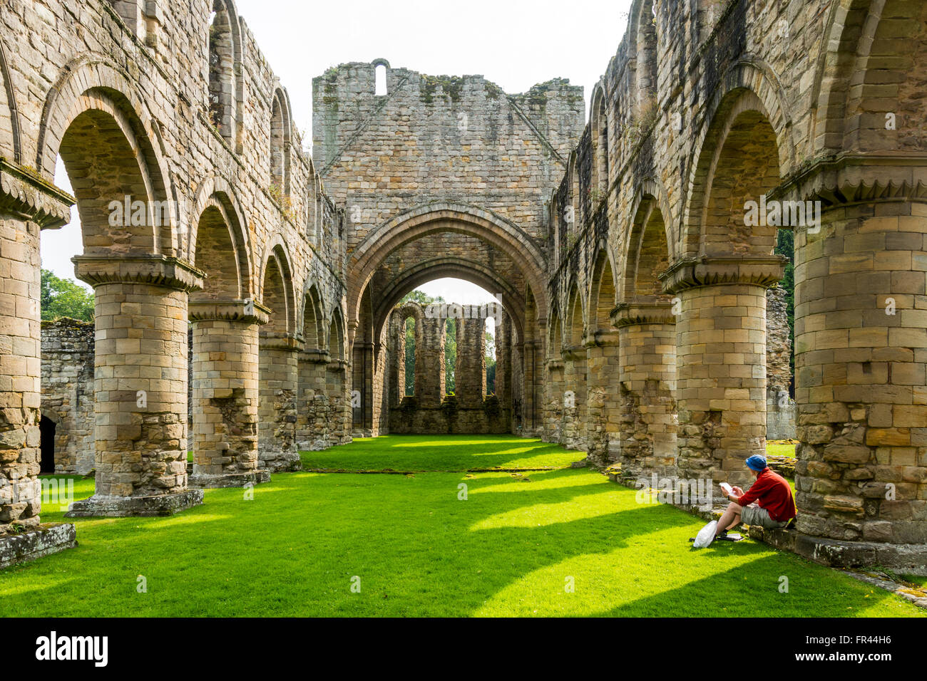 The Nave of Buildwas Abbey, Buildwas, Shropshire, England, UK. Founded ...