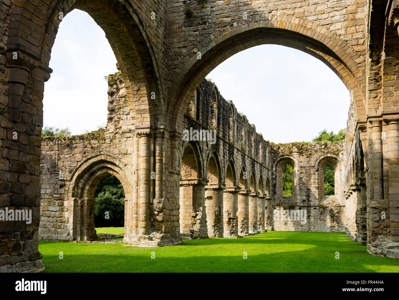 The Nave of Buildwas Abbey from the Tower, Buildwas, Shropshire ...
