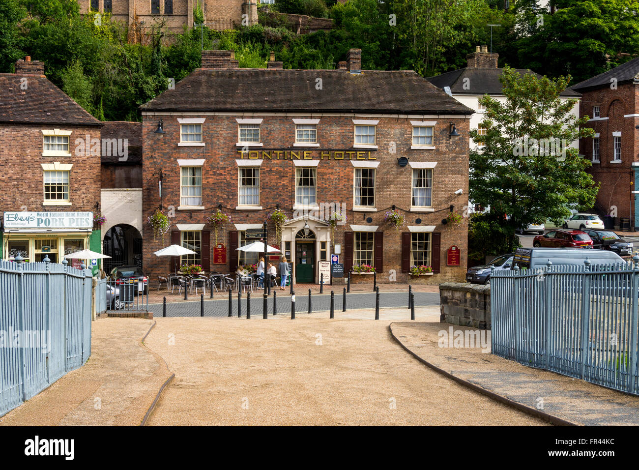 The Tontine Hotel (built 1780) at Ironbridge village from the Iron ...