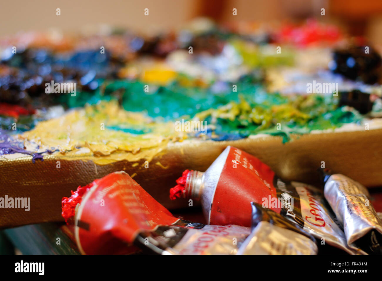 Object: Oil painting supplies Stock Photo - Alamy