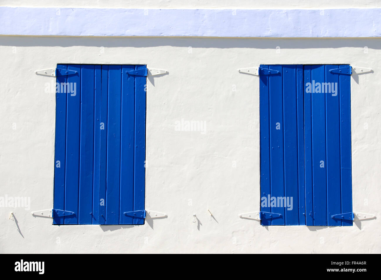 Blue window shutters hi-res stock photography and images - Alamy