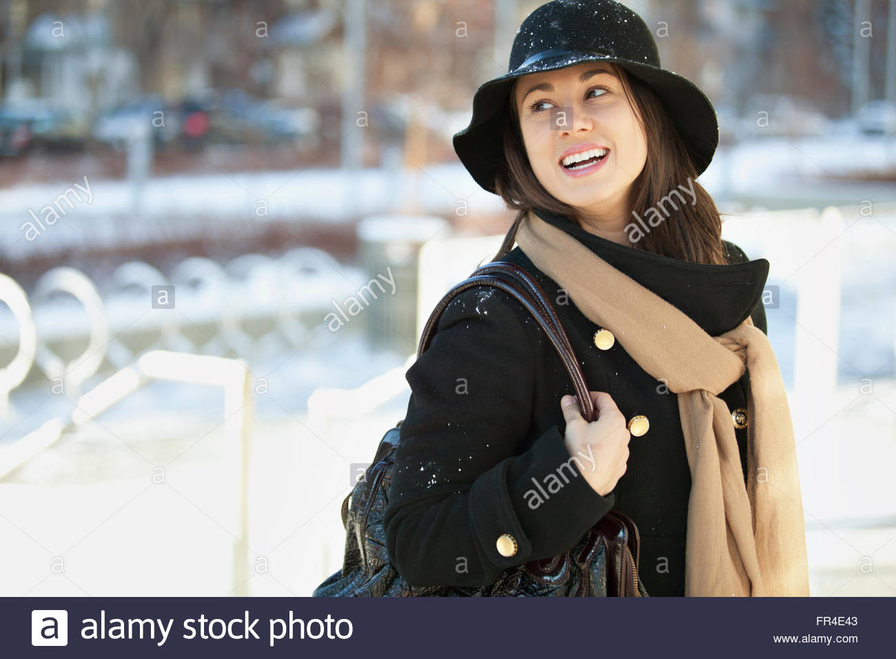 Trendy woman out walking hi-res stock photography and images - Alamy