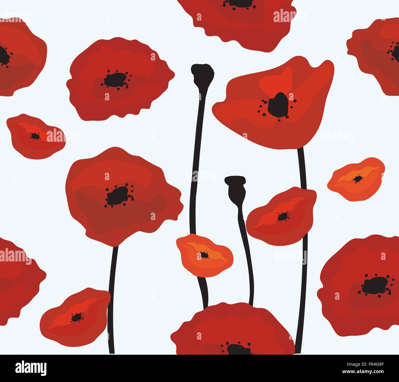 vector illustration of poppies background Stock Vector Image & Art - Alamy
