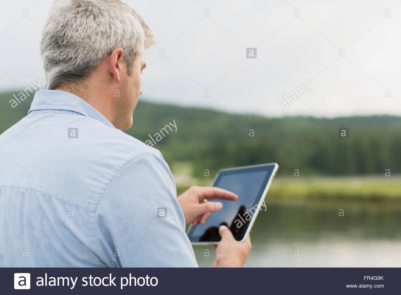 Rear view computer user hi-res stock photography and images - Alamy