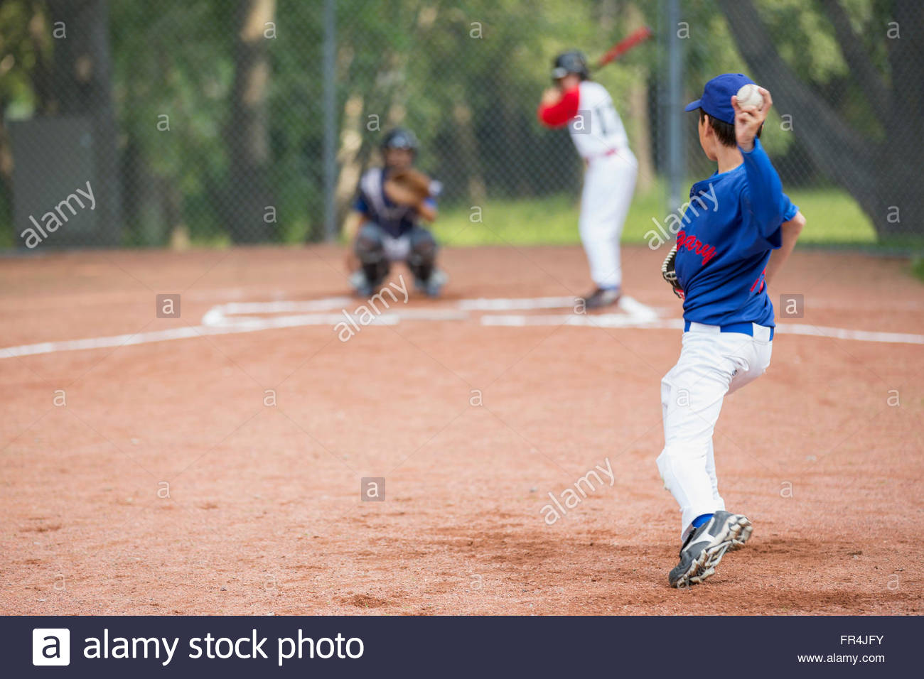 Pitcher batter catcher hi-res stock photography and images - Alamy