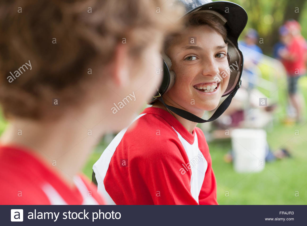 Baseball players sitting on bench hi-res stock photography and images ...