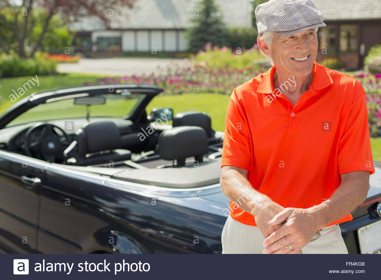 Senior man sport car hi-res stock photography and images - Alamy
