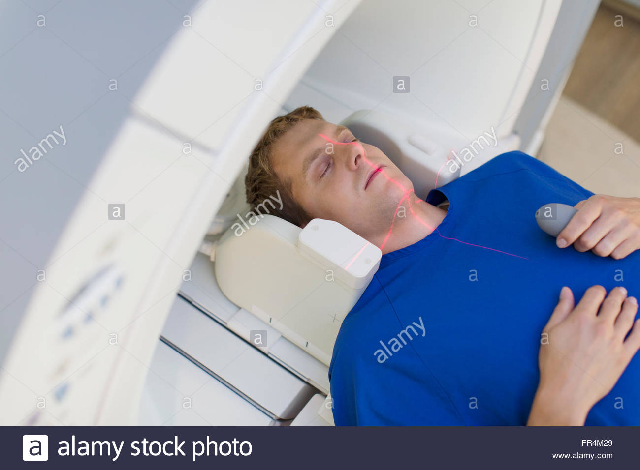 male patient in MRI scanner Stock Photo - Alamy