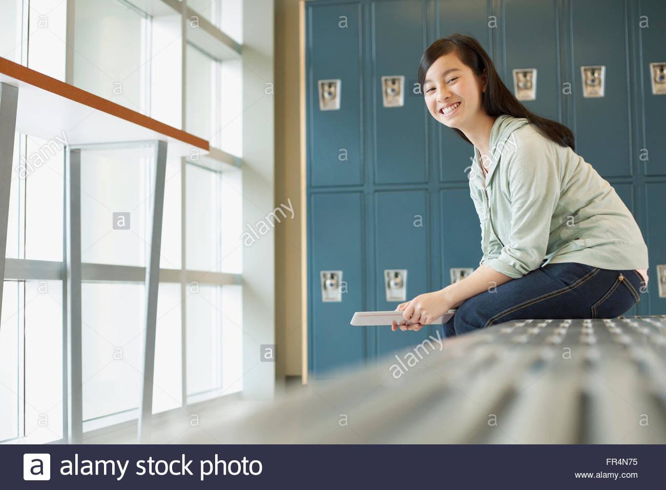 School lockers computer hi-res stock photography and images - Alamy