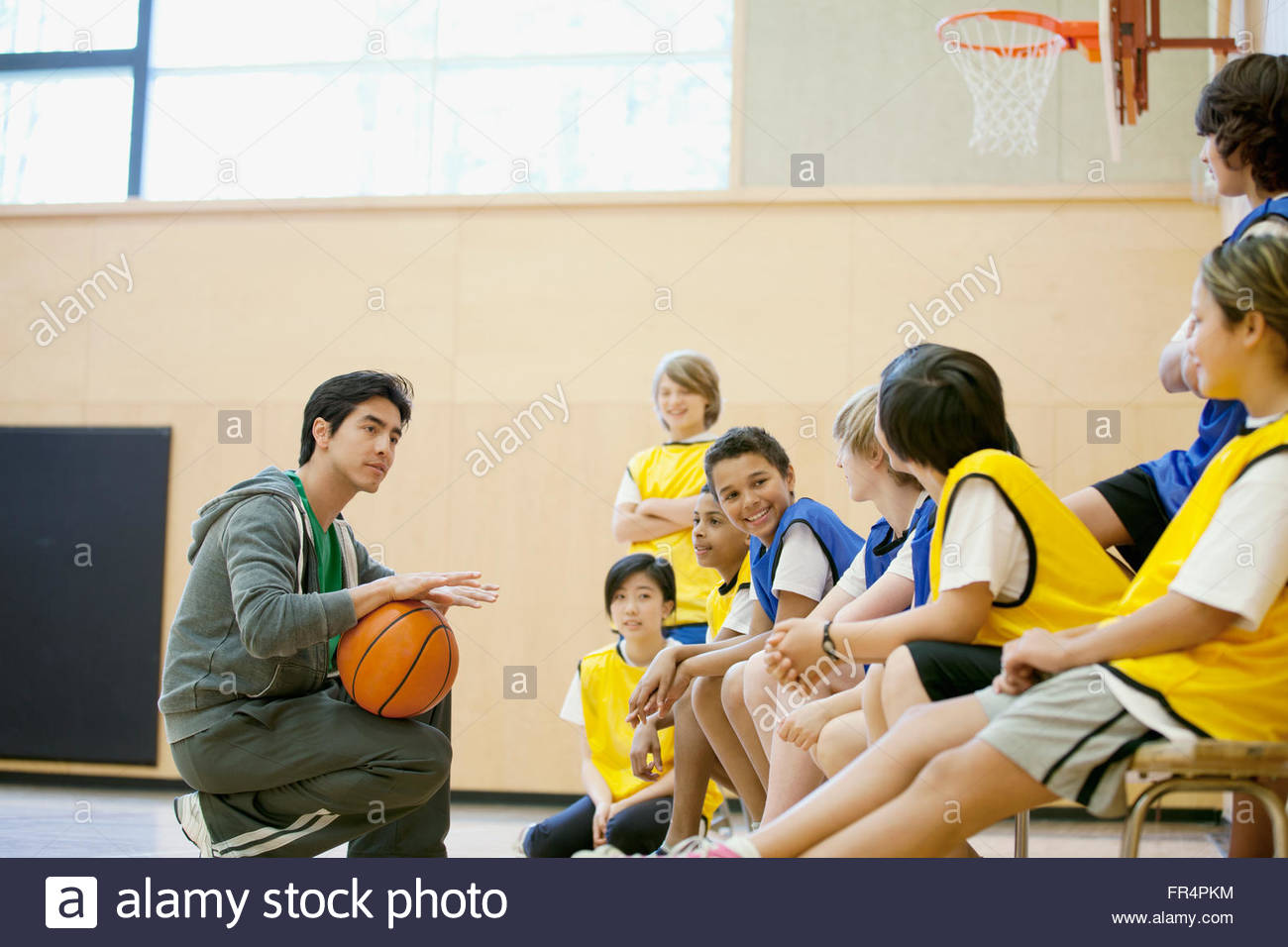 Gym teacher with students hi-res stock photography and images - Alamy