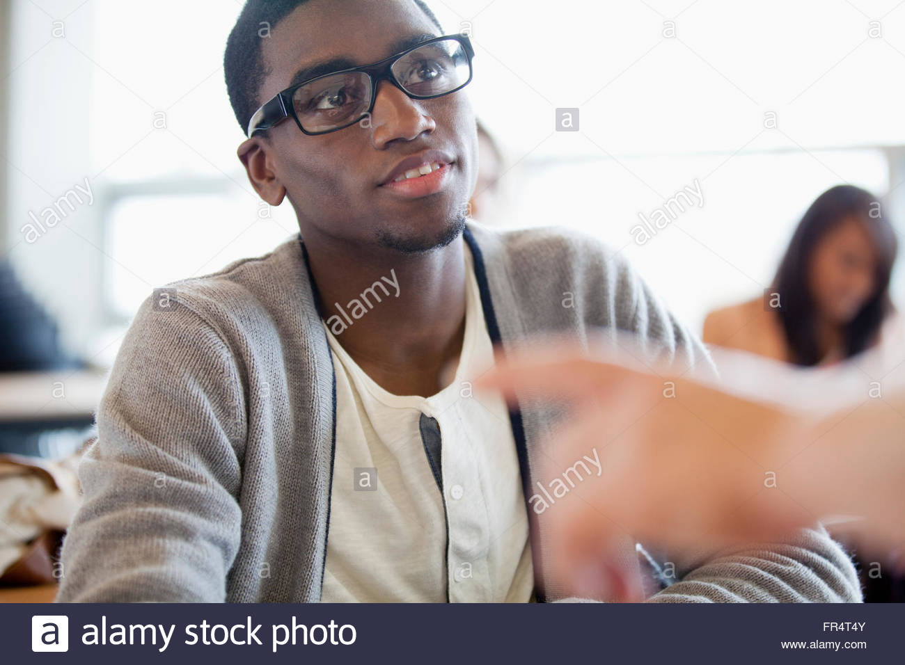 college students in classroom Stock Photo - Alamy