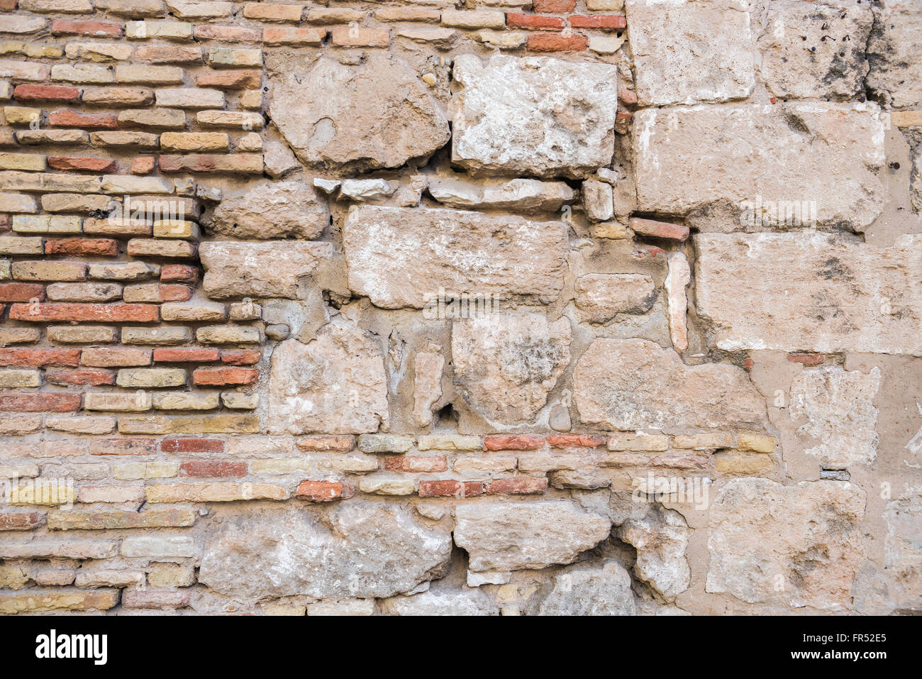 brick and stone wall background Stock Photo - Alamy