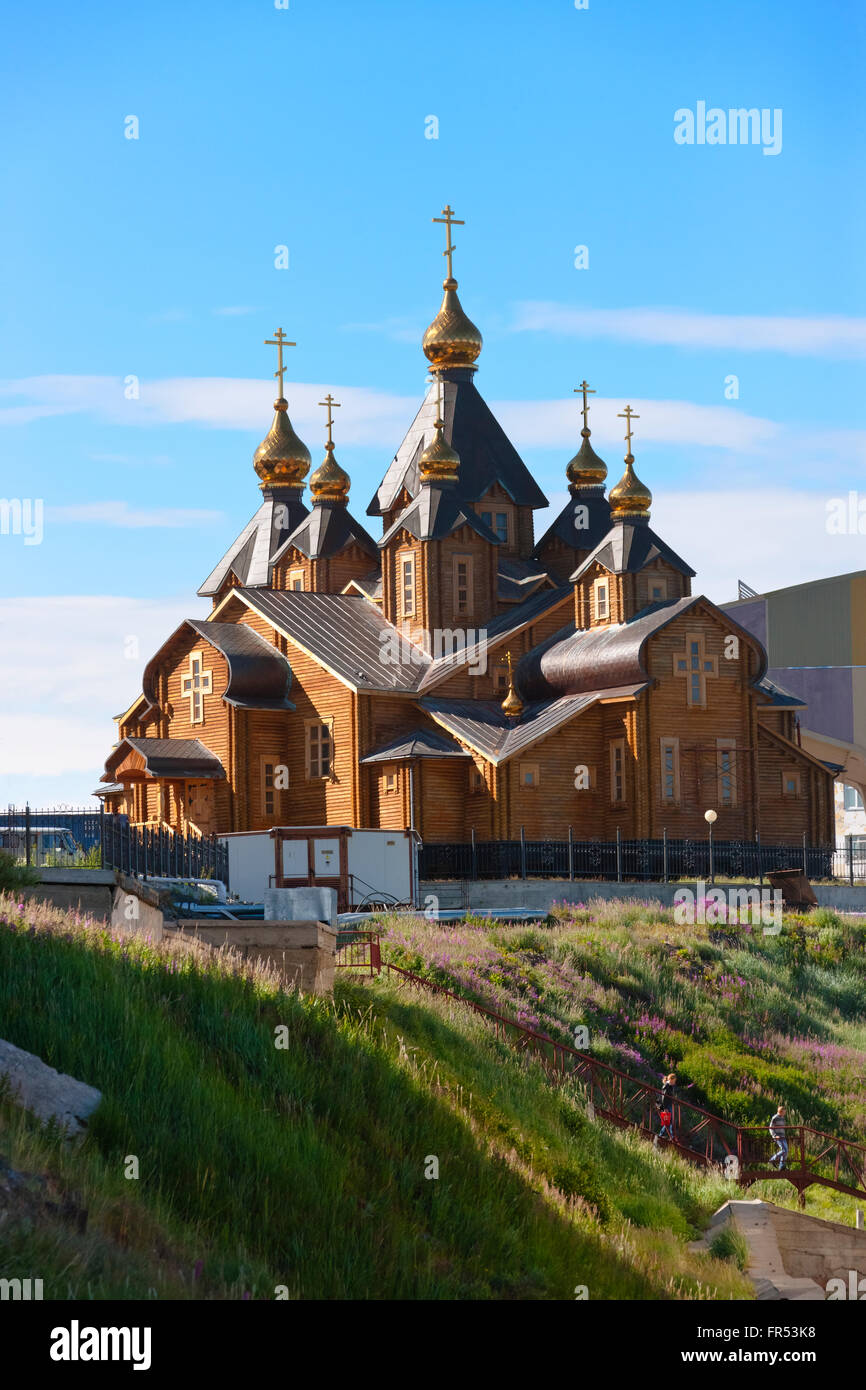 Orthodox Church, the largest wood structure in Russian Far East, Anadyr ...