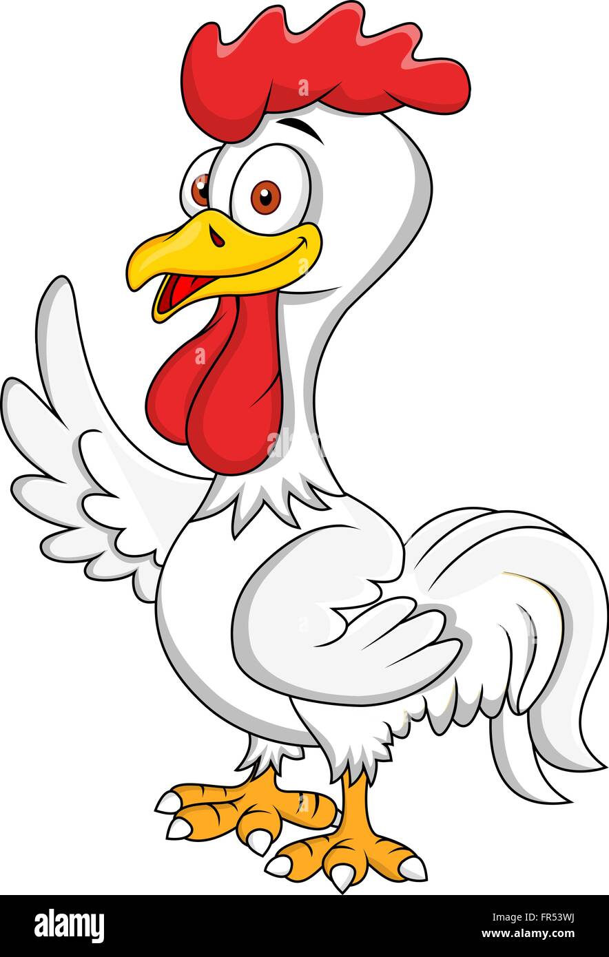 Cartoon happy rooster Stock Vector Image & Art - Alamy