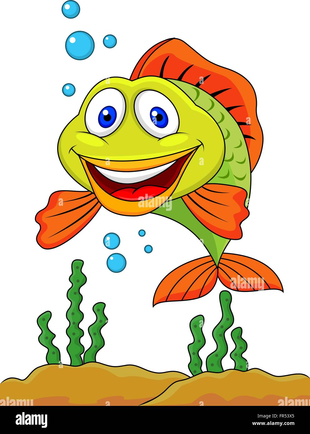 Cute fish cartoon Stock Vector Image & Art - Alamy