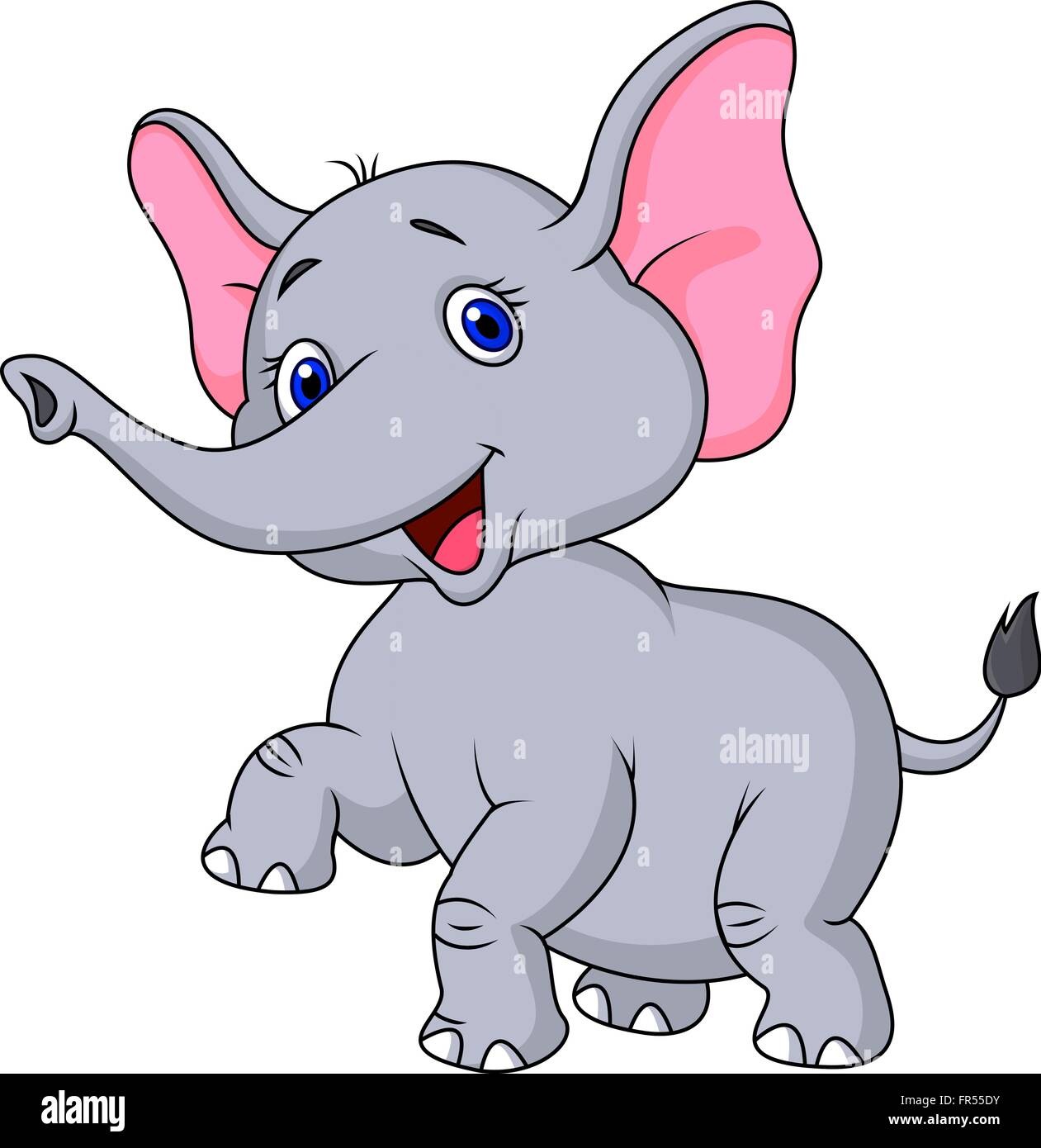 Cute elephant cartoon Stock Vector Image & Art - Alamy