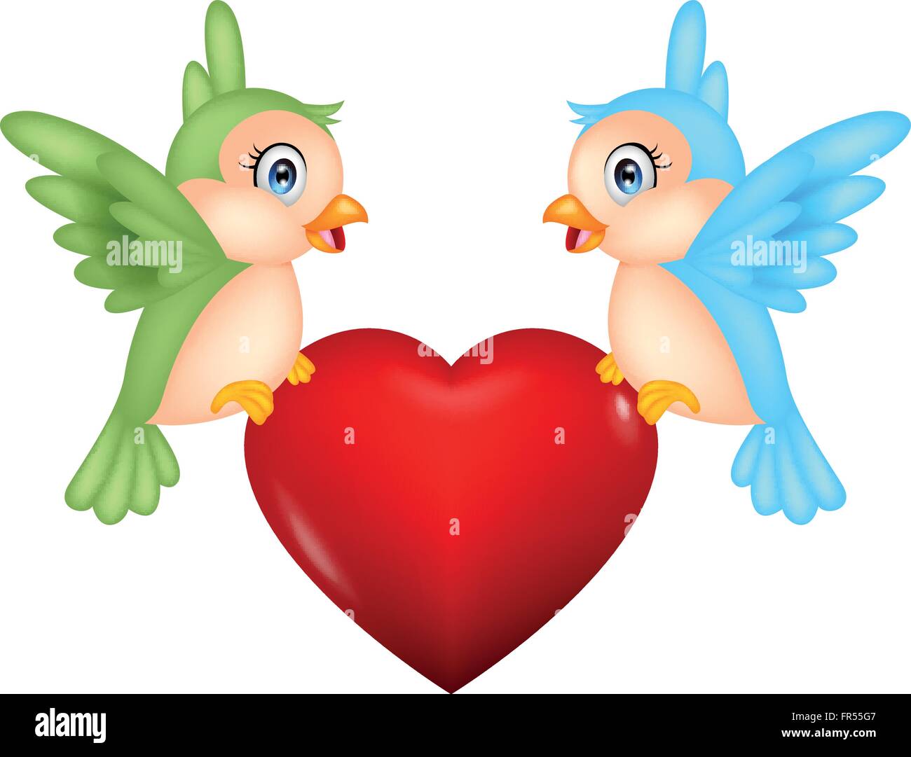 Bird cartoon with love Stock Vector Image & Art - Alamy