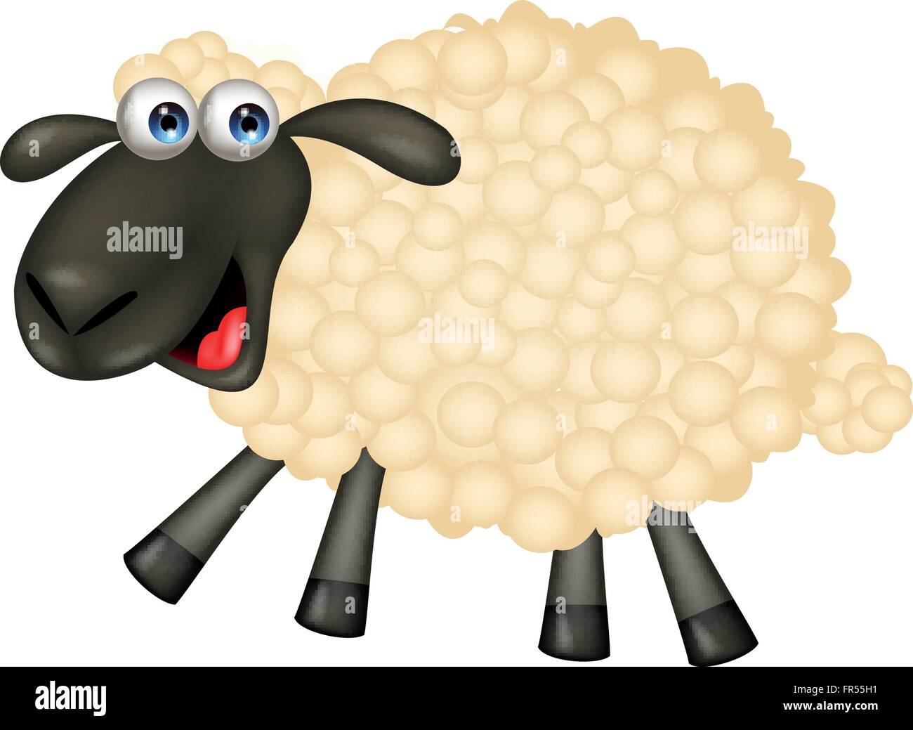 Smiling sheep cartoon Stock Vector Image & Art - Alamy