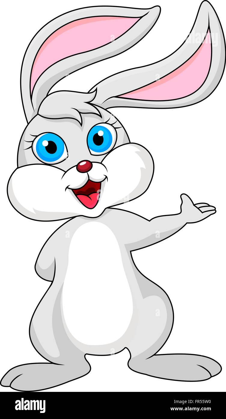 Rabbit cartoon waving hand Stock Vector Image & Art - Alamy