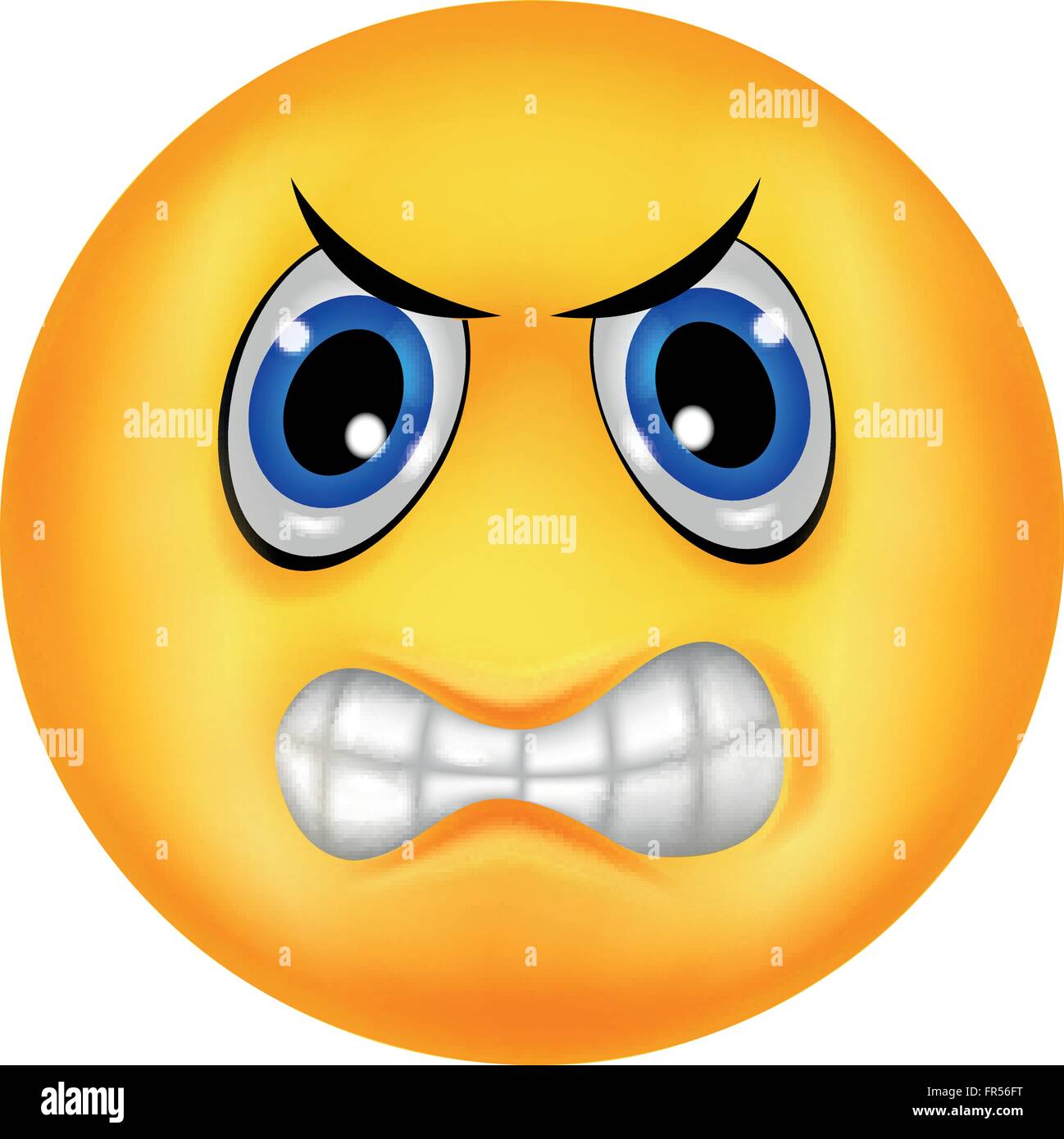 Angry smiley emoticon Stock Vector Image & Art - Alamy