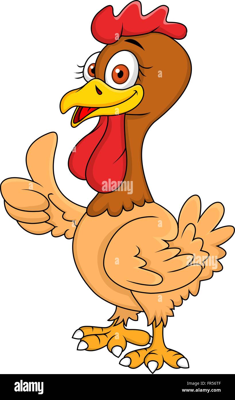 Hen cartoon with thumb up Stock Vector Image & Art - Alamy