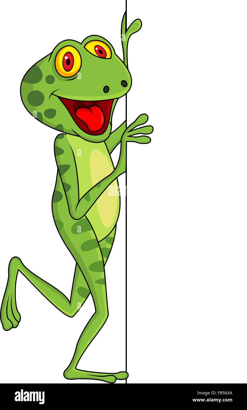 Frog cartoon with blank sign Stock Vector Image & Art - Alamy