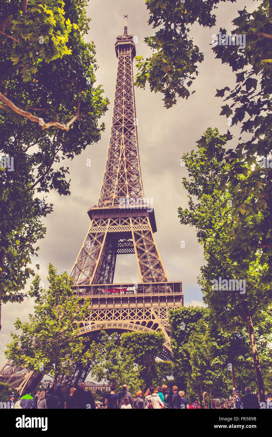 Eifel tower in Paris France Stock Photo - Alamy
