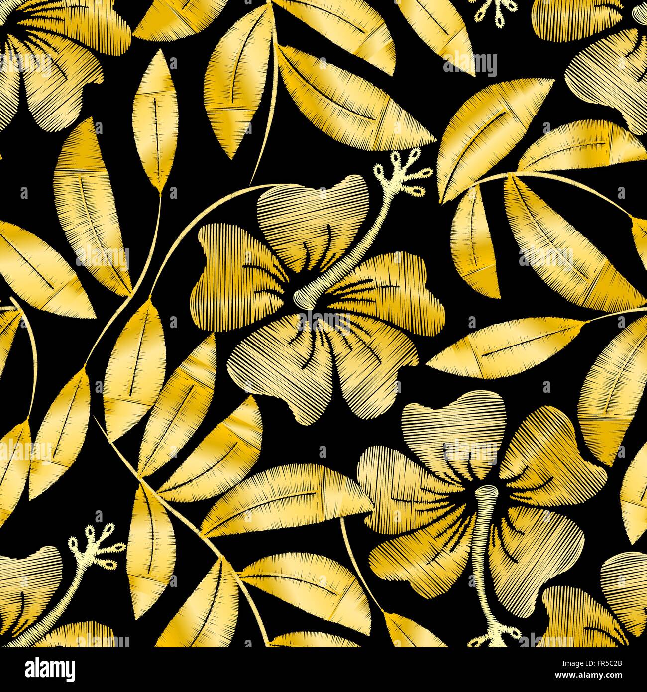 Gold plant embroidery hi-res stock photography and images - Alamy