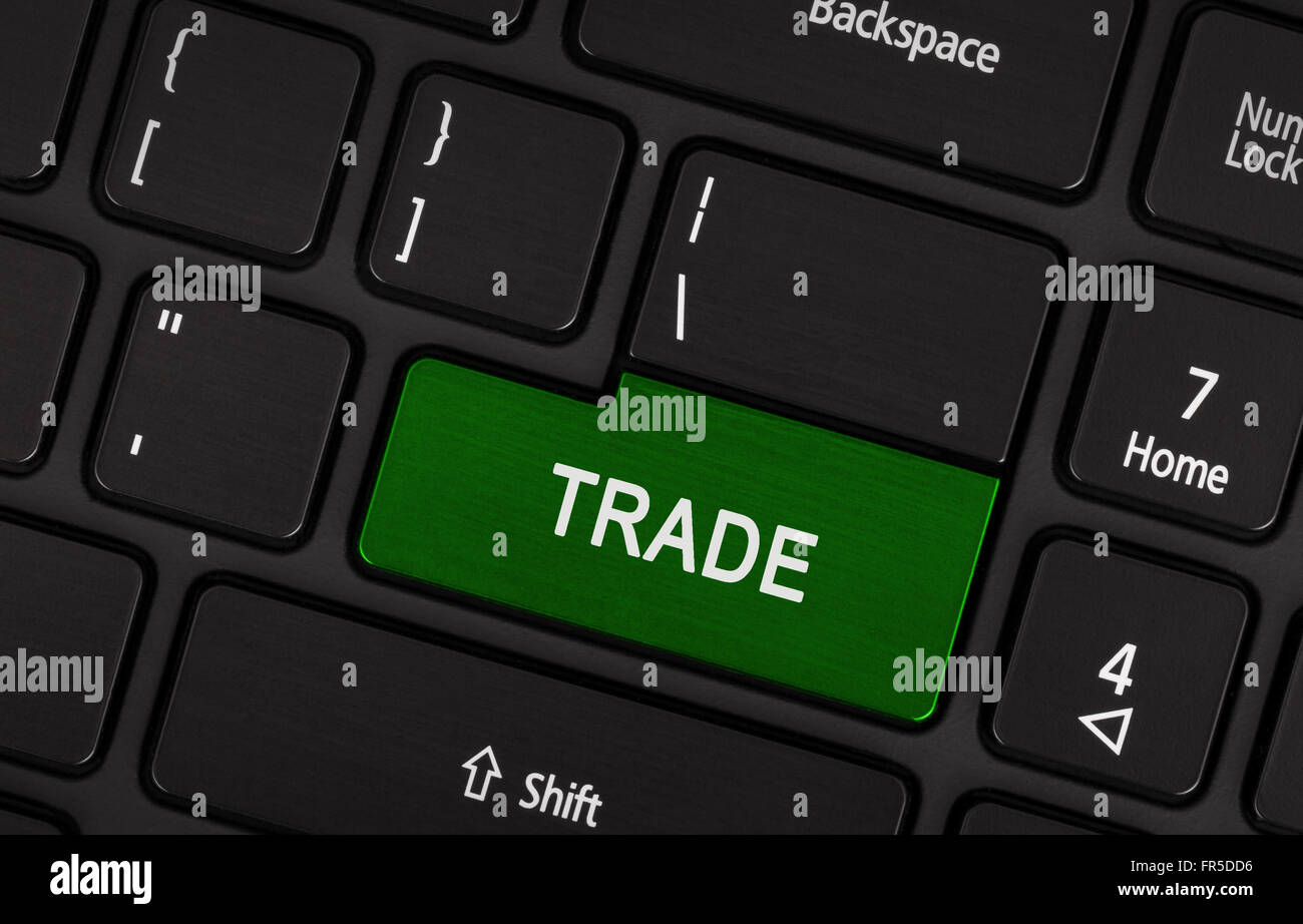 Message on keyboard enter key, for trade concepts Stock Photo - Alamy