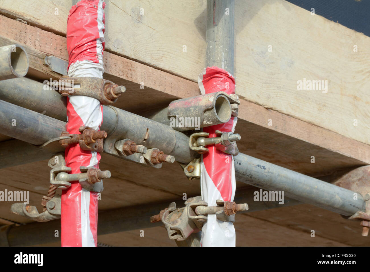 Scaffolding poles mid rail brace rigid hi-res stock photography and ...