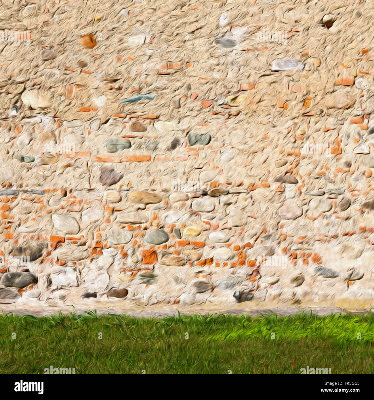 step brick in greece old wall and texture material the background Stock ...