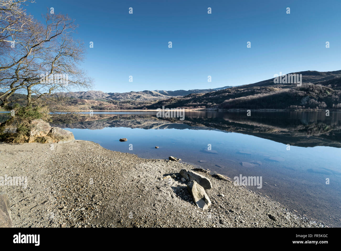 Llyn Dinas near Beddgelert Snowdonia National Park Stock Photo - Alamy
