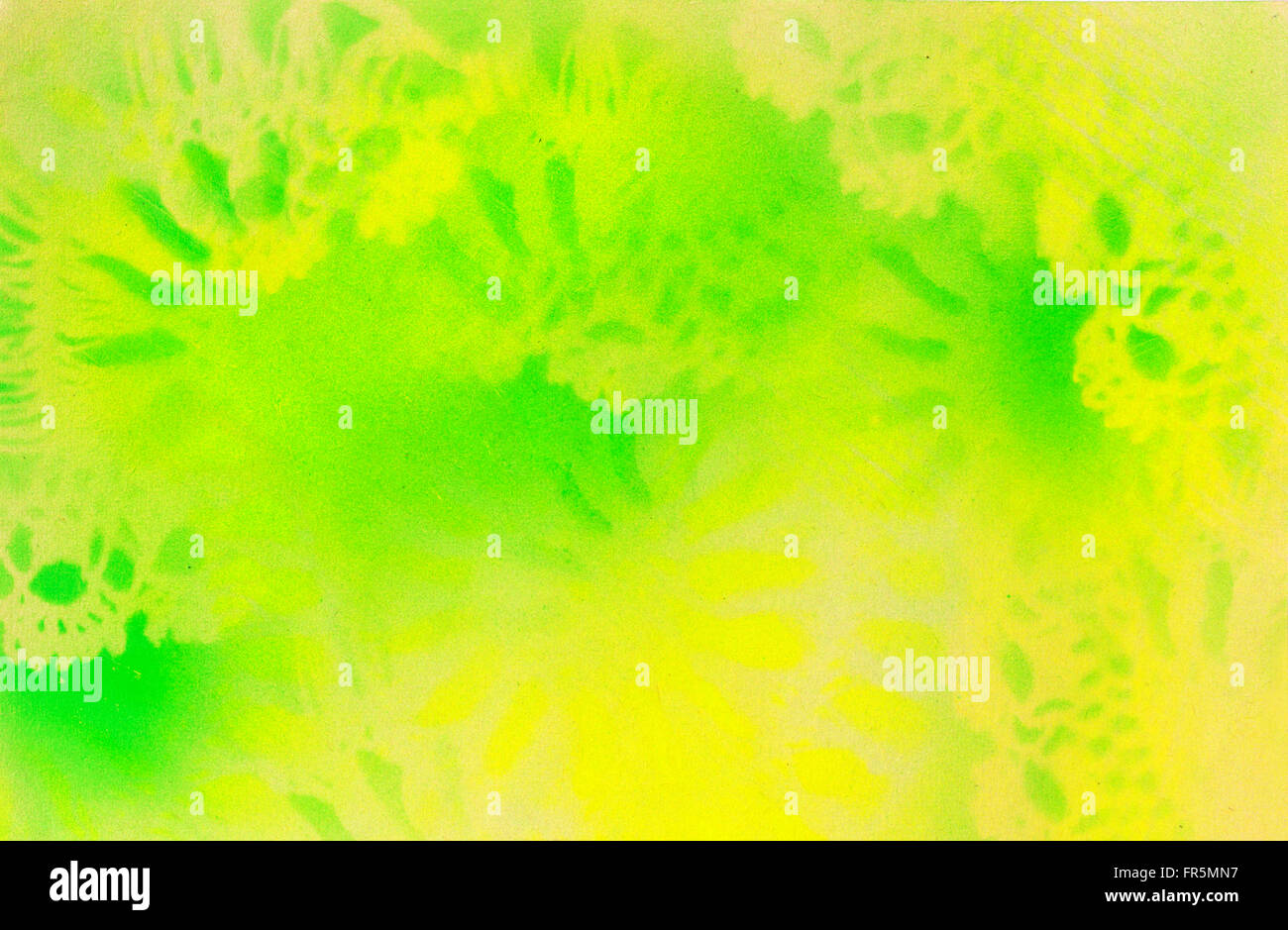 Beautiful Ornament, pencil drawing on old paper. And color spots on ...