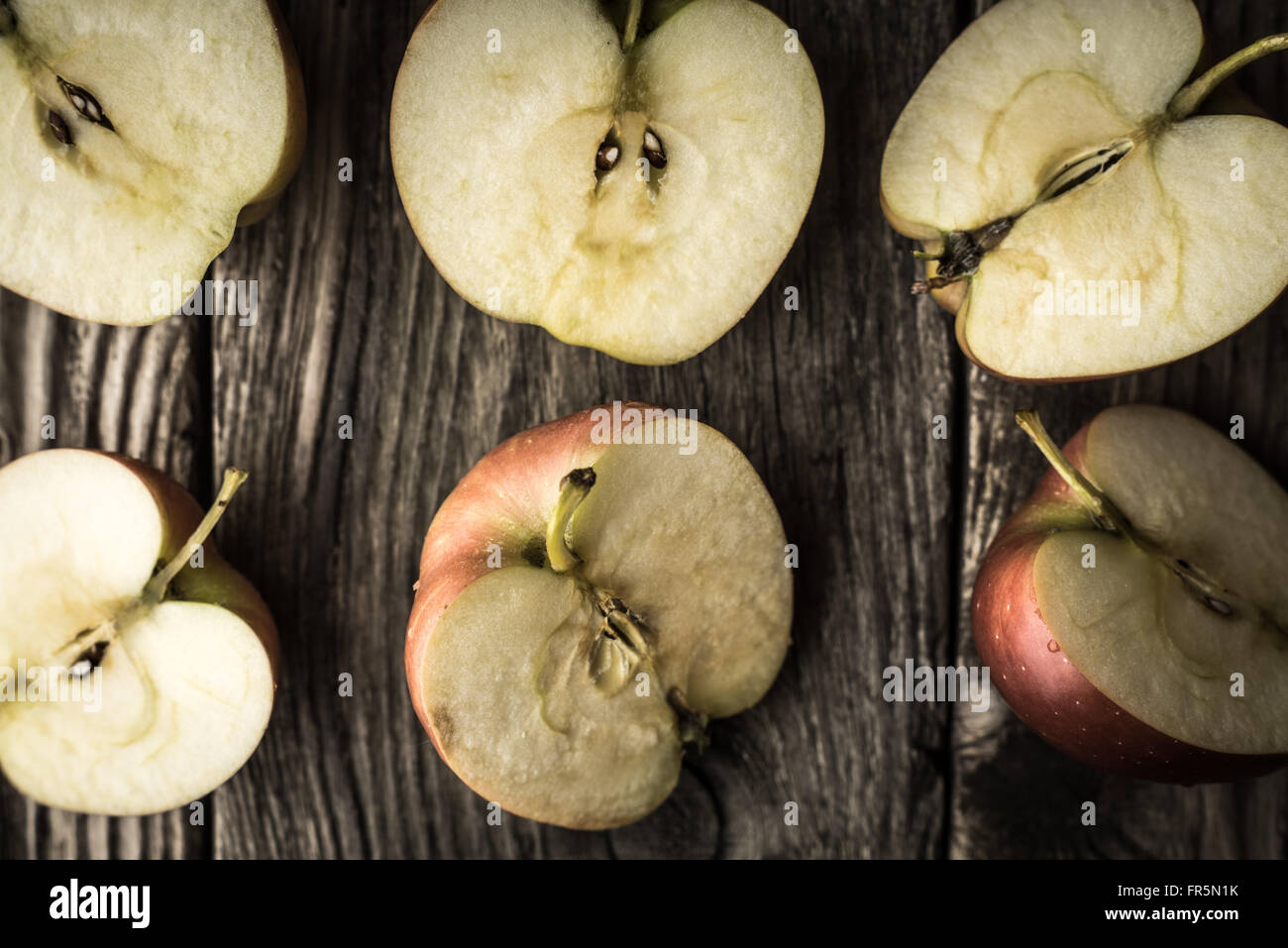 Apple halves hi-res stock photography and images - Alamy